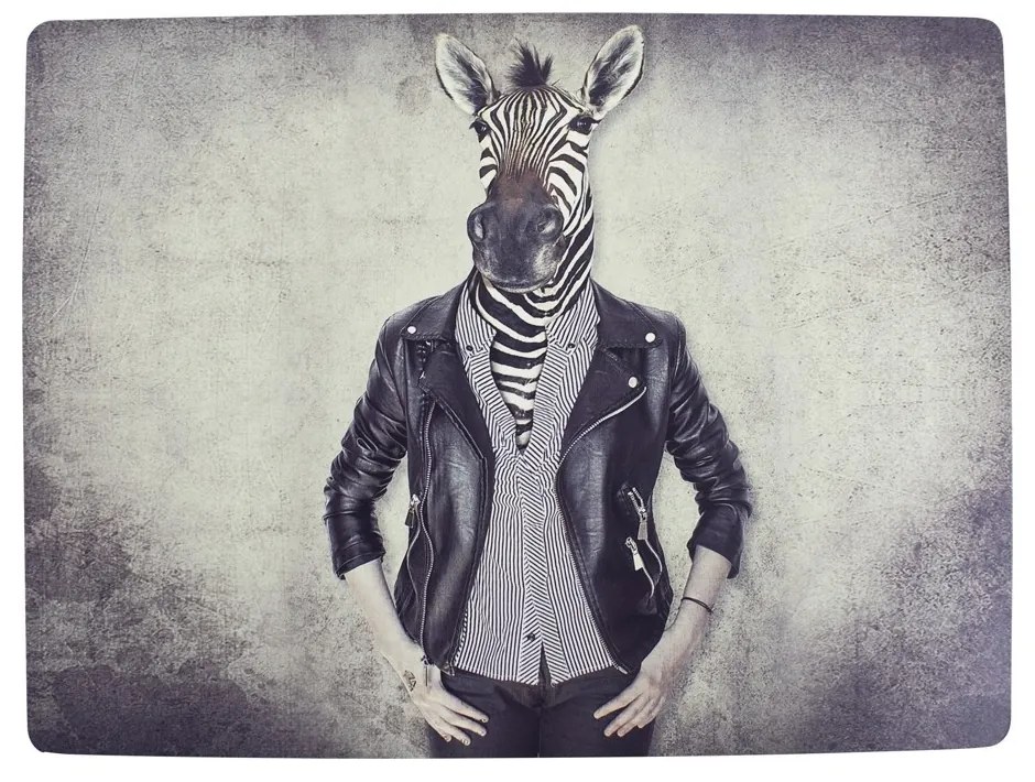 4ks pevné korkové prostírání paní zebra - 30*40*0,4cm