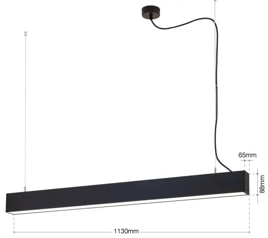 Orion - LED Stropní/závěsné svít. 2v1 PALKKI LED/38W/230V 3000/4000/5000K černá
