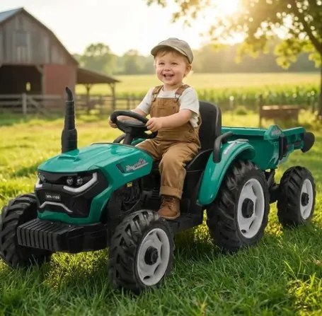 Dětský elektrický traktor HUGE Baby Mix zelený