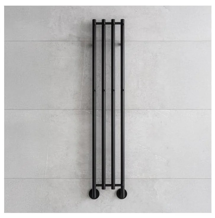 P.M.H. MO1B-R - Elektrický sušák na ručníky MONA 93W/230V 153,3 cm IP44 černá MO1B-R