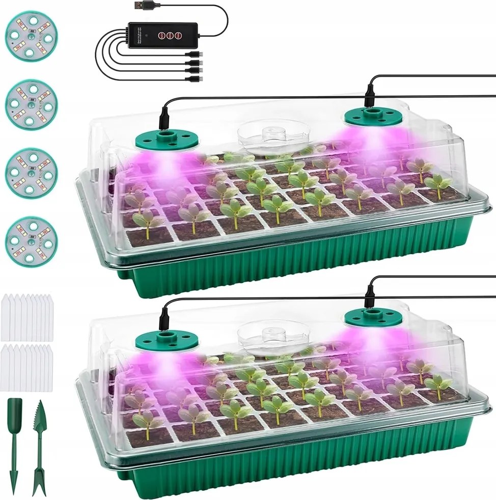 Sada na pěstování rostlin Mini Skleník 2 Kusů