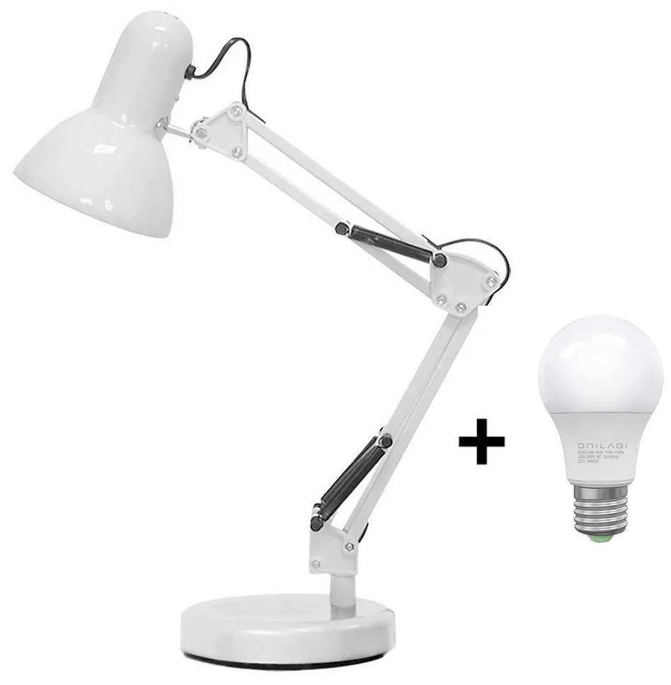 Brilagi - LED Stolní lampa ROMERO 1xE27/10W/230V bílá