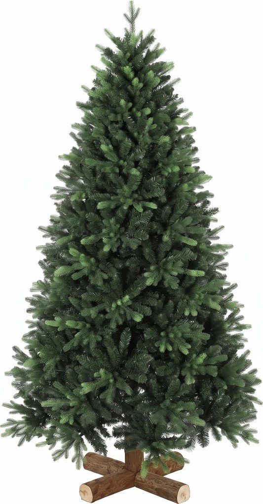 HOMCOM Umělý vánoční stromek, 180 cm, s 2419 PE a PVC větvemi, skládací systém, zelený