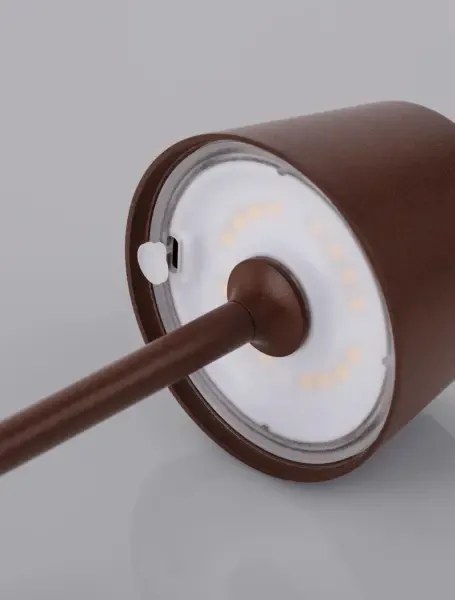 Venkovní stolní lampa Deck hnědá
