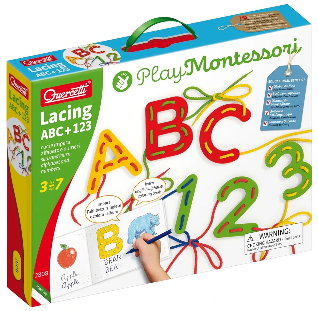 Quercetti Lacing ABC+123