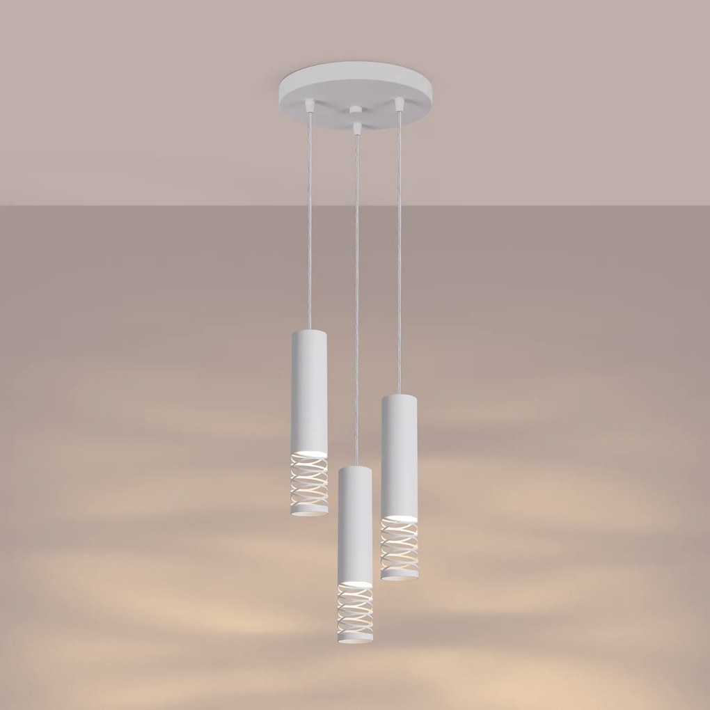 Sollux Lighting Závěsné svítidlo LAMI 3P bílé