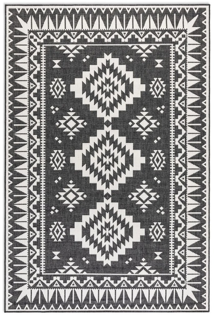 ELLE Decoration koberce Kusový koberec Gemini 106019 Black z kolekce Elle – na ven i na doma - 80x150 cm