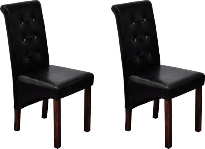 vidaXL Jídelní židle 2 ks umělá kůže [60623] Barva: Černá