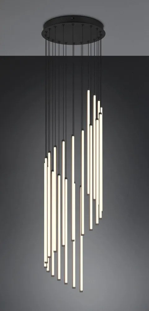 Matně černé LED stmívatelné závěsné svítidlo ø 37 cm Baxter – Trio