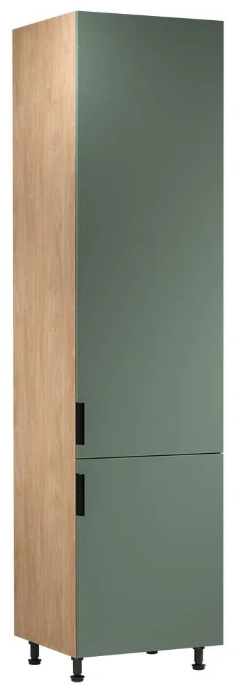 SORENTO pg | vysoká skříňka D60RWN potravinová s policemi | 60 cm | PRAVÁ | puccini/zelená