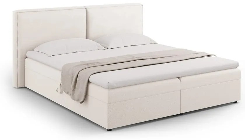 Krémová boxspring postel s úložným prostorem 180x200 cm Arendal – Cosmopolitan Design