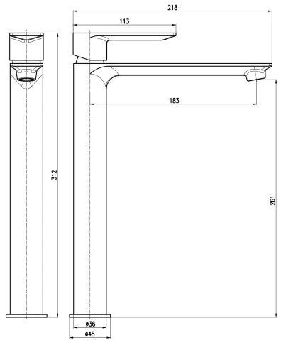 RAV Slezák NL130.0BMAT - Umyvadlová baterie NIL 31,2 cm matná bílá