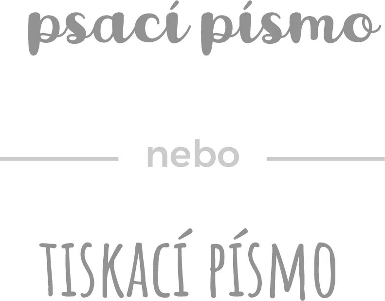 Jméno dítěte – samolepka na zeď na míru