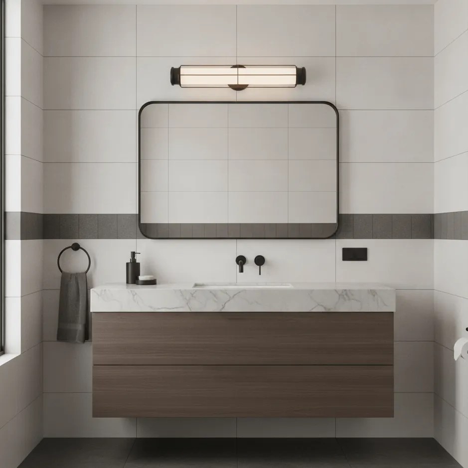 Elstead SAYLOR M světlo do koupelny IP44 černé 61 cm LED 23,5W 1220 lm