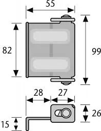Okenní zarážka ABUS SW 2 W bílá