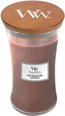 WoodWick velká svíčka Stone Washed Suede 609.5 g