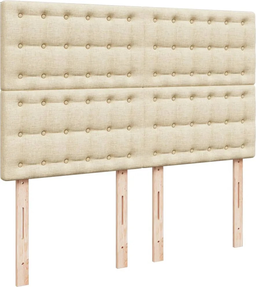 Box spring postel s matrací krémová 140x200 cm textil 3292830