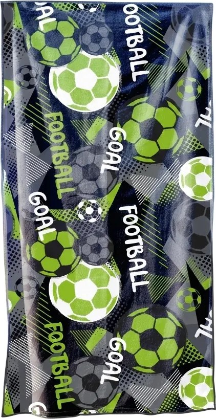 Rychleschnoucí plážová osuška GOAL barevná 70 x 140 cm, 100% mikrovlákno