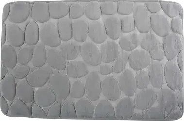 MSV PEBBLES koupelnová předložka 40 x 60 cm šedá / Polyester, PU pěna