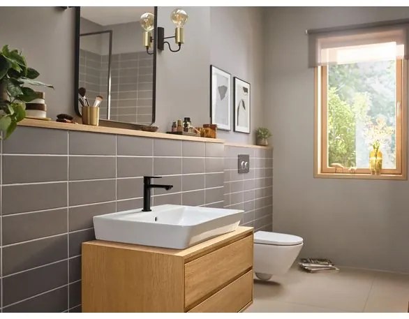 Hansgrohe Rebris E Umyvadlová baterie CoolStart se syntetickou výpustí, černá mat 72559670