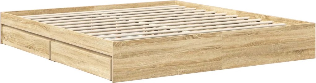 Postel s úložným prostorem se zásuvkou Sonoma dub 180 x 200 cm 3408433