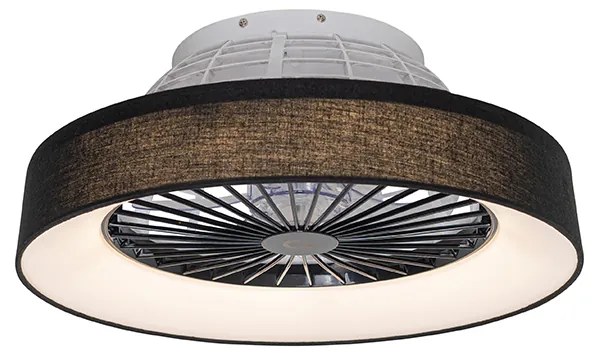 Stropní ventilátor černý vč. LED s dálkovým ovládáním - Emily