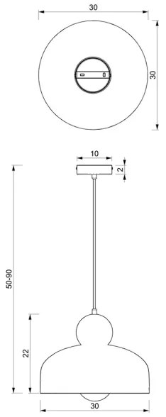Lustr na lanku HARALD 1xE27/60W/230V modrá