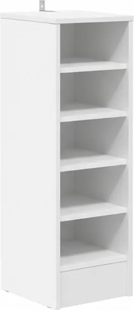 skříňka na boty, botník, 6 polic, dřevo, 92x36x32 cm, bílá, Dekorino BB20260073