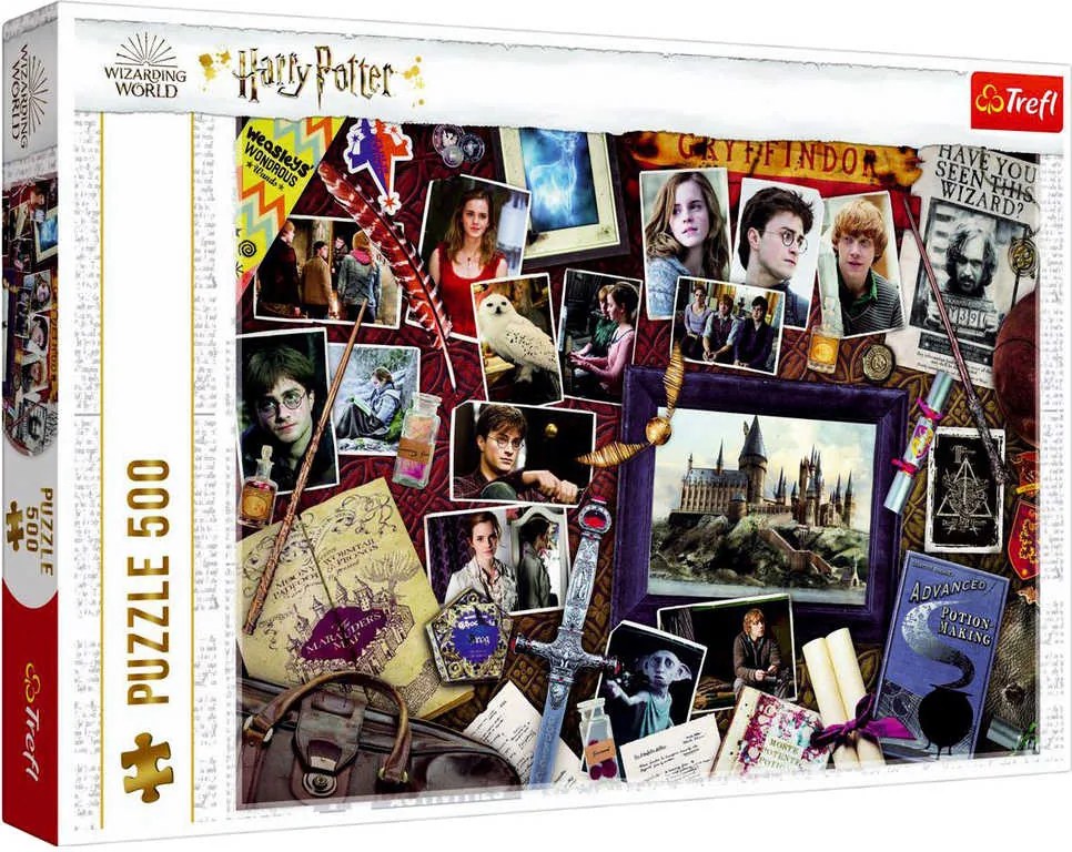 TREFL PUZZLE Harry Potter Bradavické vzpomínky 48x34cm 500 dílků skládačka tr37400