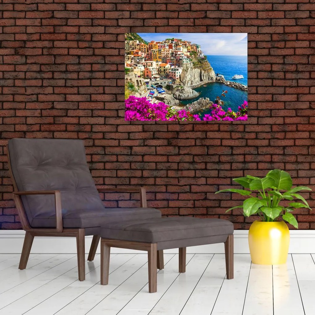 Obraz - Italská vesnička Manarola (70x50 cm)