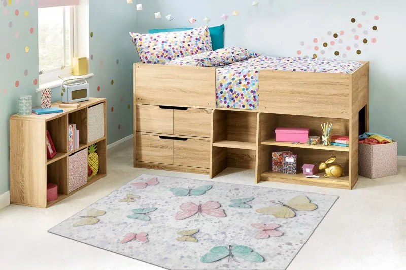 Dywany Łuszczów Dětský kusový koberec Bambino 1610 Butterflies cream - 140x190 cm