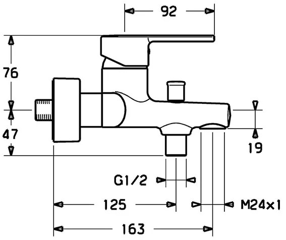 Hansa Vanová nástěnná baterie HANSARONDA 3742173