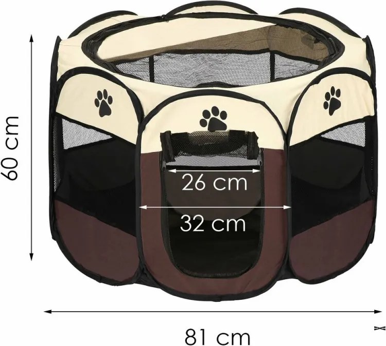 Přepravka pro psa / kočku 81 cm, béžovo-hnědá SPRINGOS PA1028