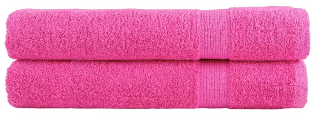 Premium ručníky SOLUND 2 ks růžové 100 x 200 cm 600 g/m² 137533