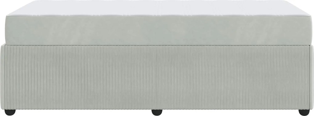 Rám postele Světle šedá 100 x 200 cm textil 3398360