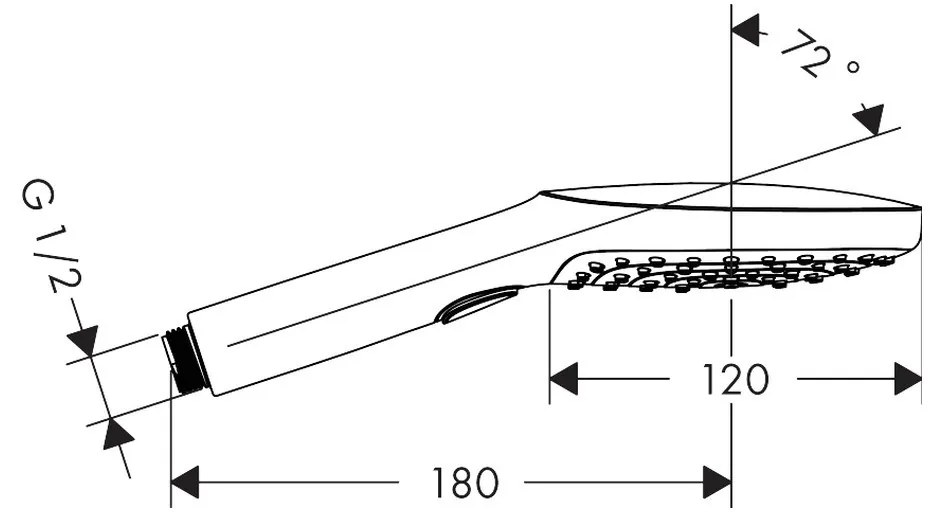 Hansgrohe Raindance Select E, ruční sprcha 120 3jet, matná bílá, HAN-26520700