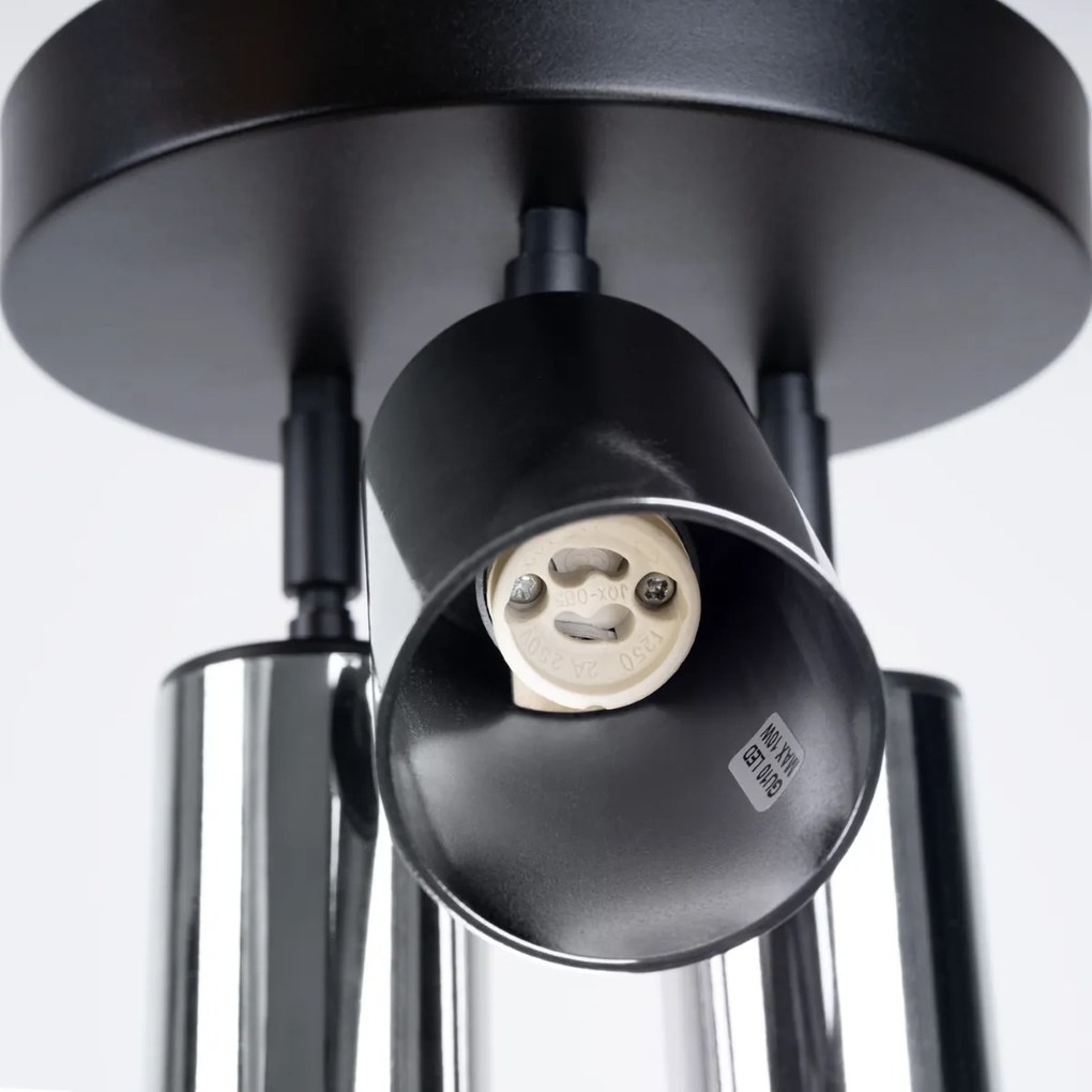 Sollux Lighting Stropní svítidlo WINX 3P Černá/chromové