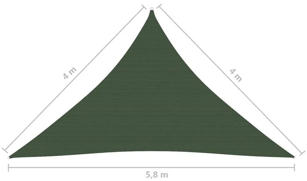 Stínící plachta 160 g/m² tmavě zelená 4 x 4 x 5,8 m HDPE - Default Title