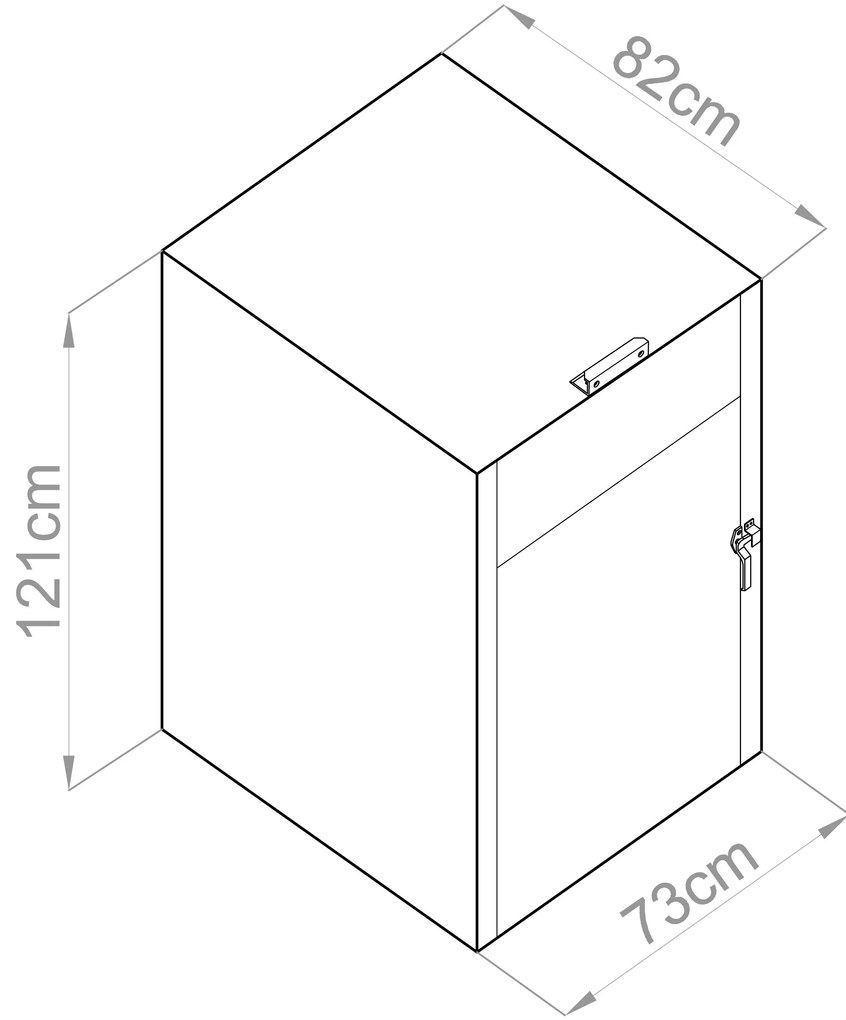 PENTA Přístřešek na odpadkové koše/popelnice G21 73x121x82 cm, antracitový plechový