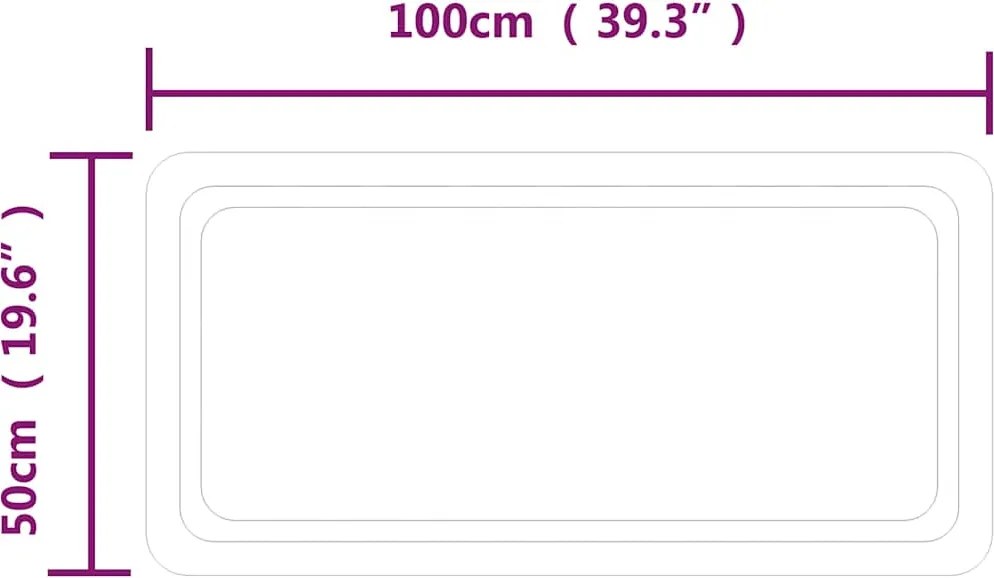 Koupelnové zrcadlo s LED osvětlením 100x50 cm 151792