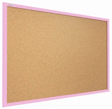 Allboards,Korková nástěnka v barevném dřevěném rámu 120x90 cm – Růžová,TK129P