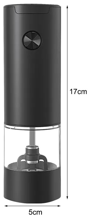 Verk Group Elektrický mlýnek na sůl a pepř s nastavitelnou hrubostí.