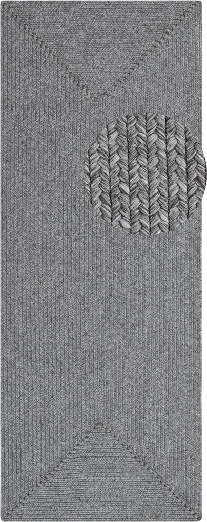 Kusový koberec Braided 105551 Light Grey – na von aj na doma, 200x290, šedá, chodba / predsieň, Hanse Home