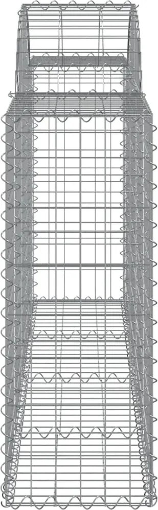 Klenuté gabionové koše 3 ks 200x30x80/100 cm pozinkované železo 3146090
