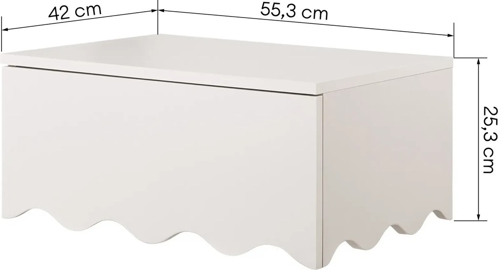 Závěsný noční stolek Kim 55,3 cm kašmírový