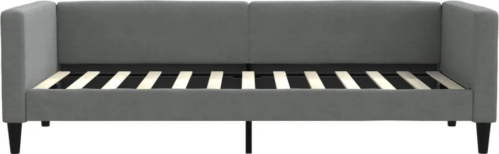 Válenda s přistýlkou tmavě šedá 90 x 200 cm textil 3196579