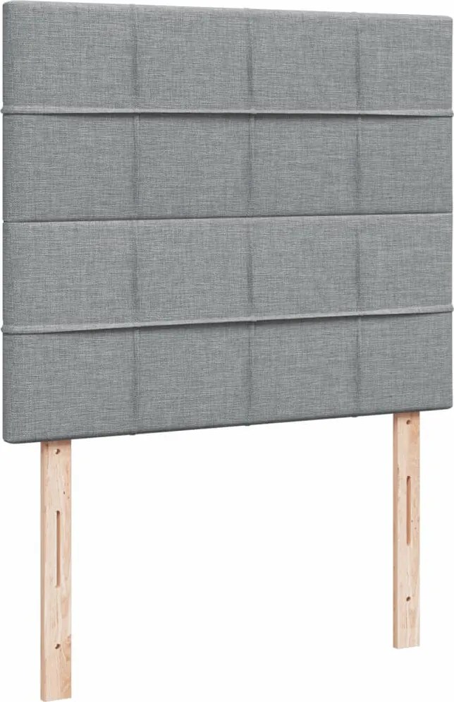 Box spring postel s matrací světle šedá 120x190 cm textil 3291219