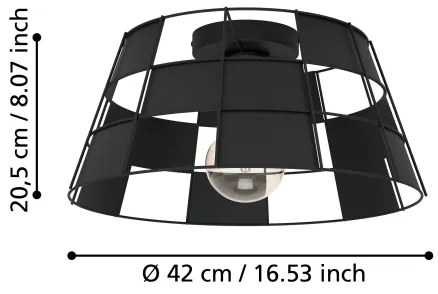 Eglo 43891 - Stropní svítidlo PONTEFRACT 1xE27/40W/230V