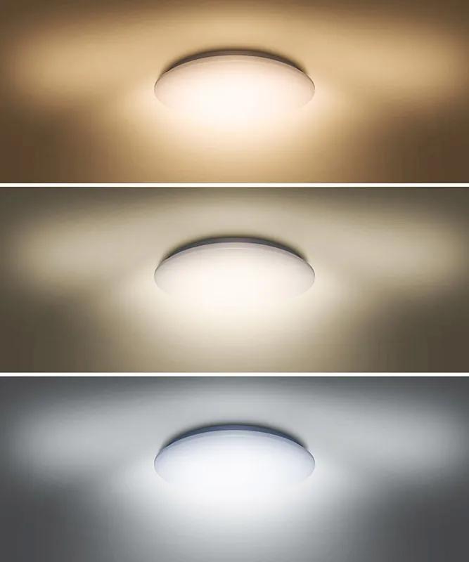 SOLIGHT LED stropní světlo Plain, 3CCT, 36W, 2520lm, 3000K, 4000K, 6000K, kulaté, 45cm