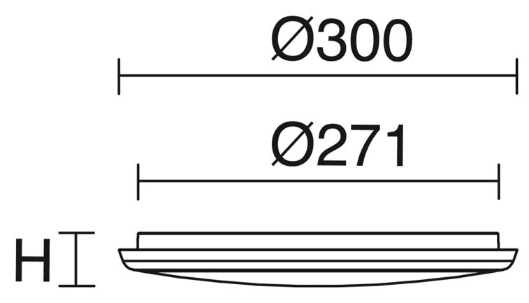 Indeluz 806A-L3118Z-01 stropní přisazené LED svítidlo se senzorem Valgus kruh, bílé, 18W, 3000K, ø30cm